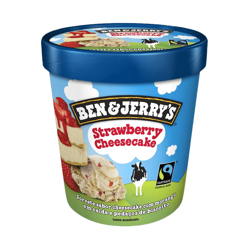 Sorvete Ben&Jerry's Strawberry Cheesecake 120ml | Farmácia Online Drogal Sorvete Ben&Jerry's Strawberry Cheesecake 120ml | Farmácia Online Drogal