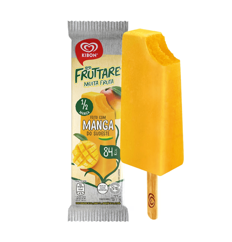 Sorvete Picolé Kibon Fruttare Sabor Mangas do Sudeste 77g | Farmácia ...
