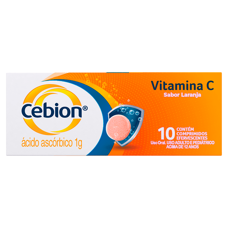 Cebion 1g Sabor Laranja 10 Comprimidos Efervescentes