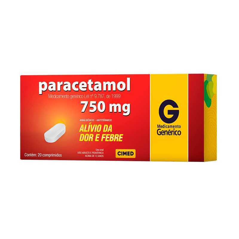 Paracetamol 750mg 20 Comprimidos - Cimed