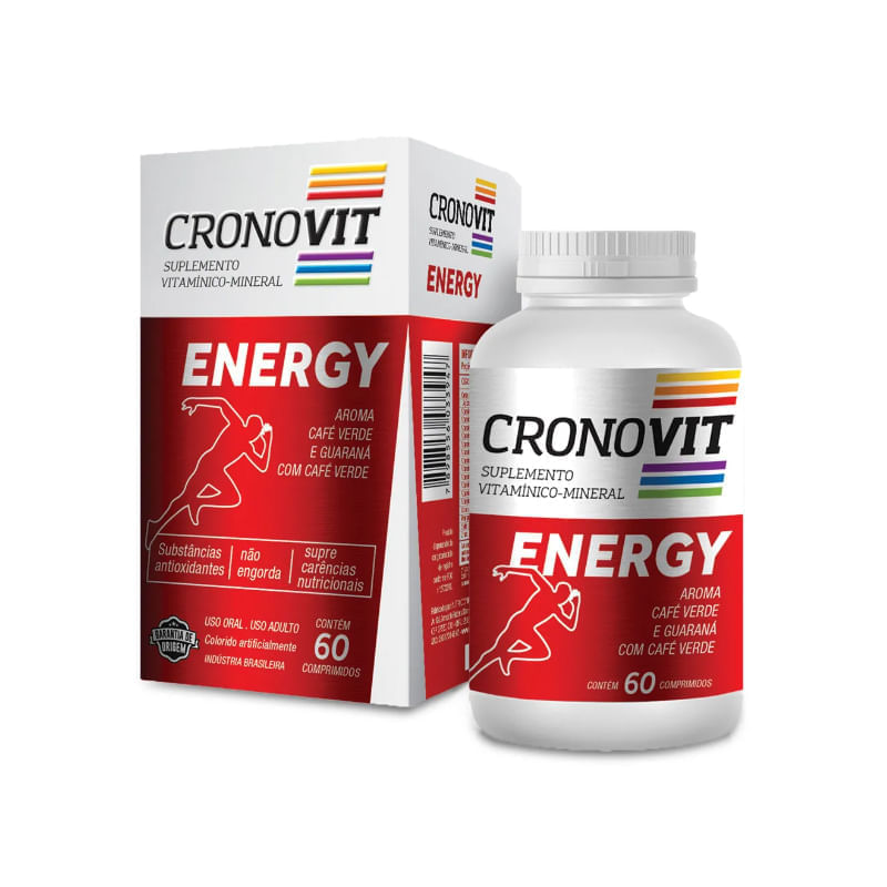 Suplemento Vitamínico-Mineral Cronovit Energy 60 Comprimidos | Farmácia ...