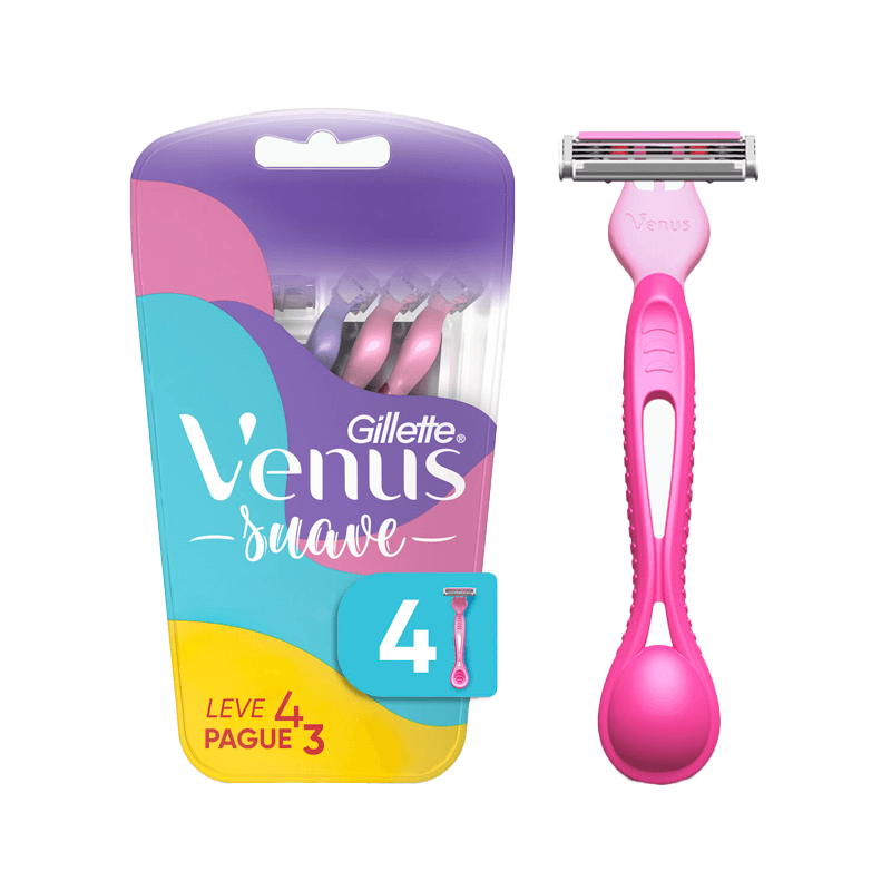 Aparelho de Depilar Gillette Venus Suave 4 Unidades