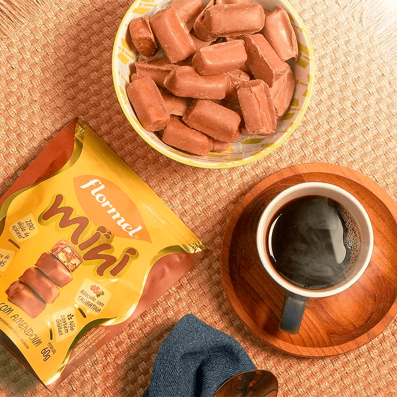 Mini Bombom: Flormel com Amendoim | Sabor Crocante e Leve