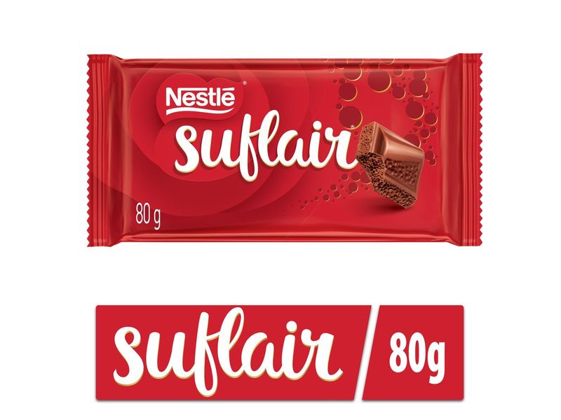 Chocolate Nestlé Suflair ao Leite 80g Chocolate Nestlé Suflair ao Leite 80g