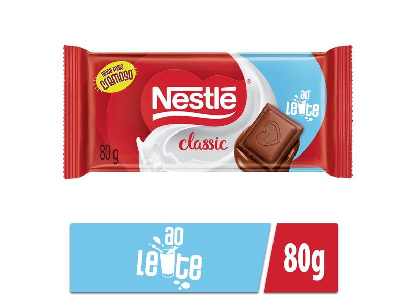 Chocolate ao Leite Nestlé Classic 80g Chocolate ao Leite Nestlé Classic 80g