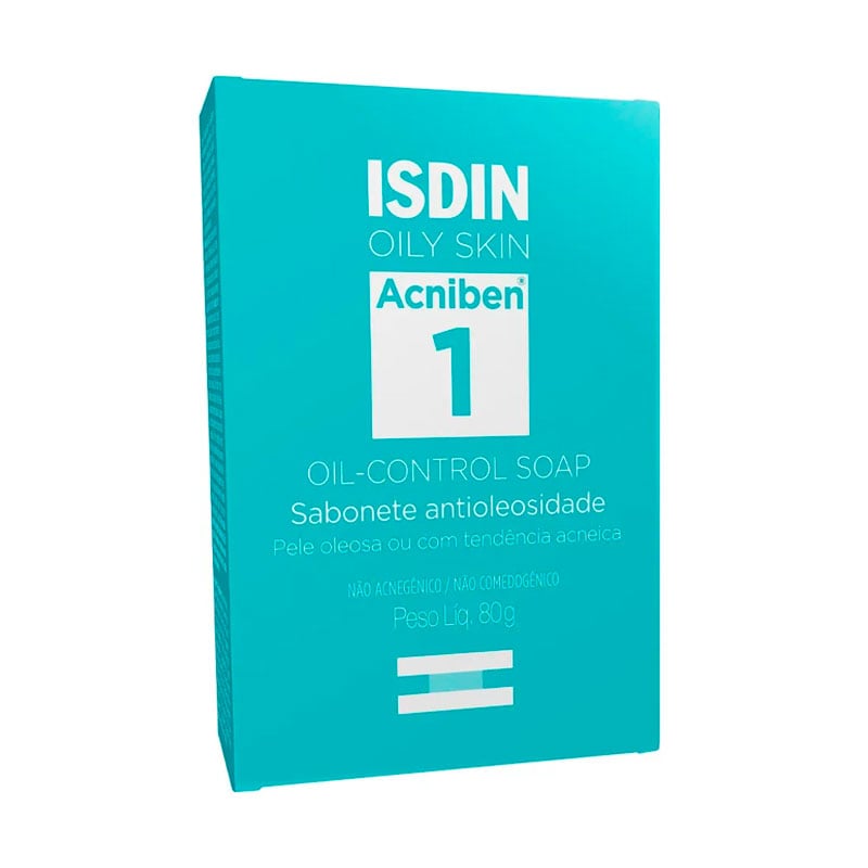 Sabonete Barra Isdin Acniben Oil Control Soap 80g | Drogal