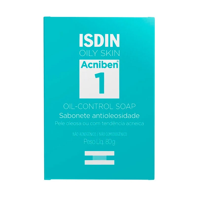 Sabonete Barra Isdin Acniben Oil Control Soap 80g | Drogal