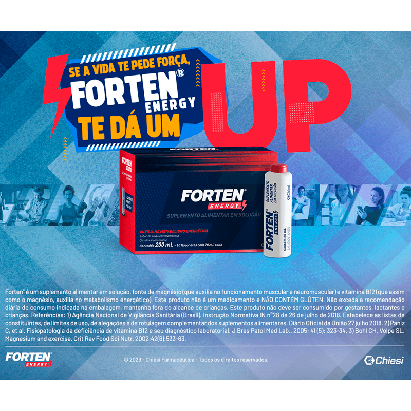 Suplemento Alimentar Forten Energy Sabor Limão com Framboesa 10 ...