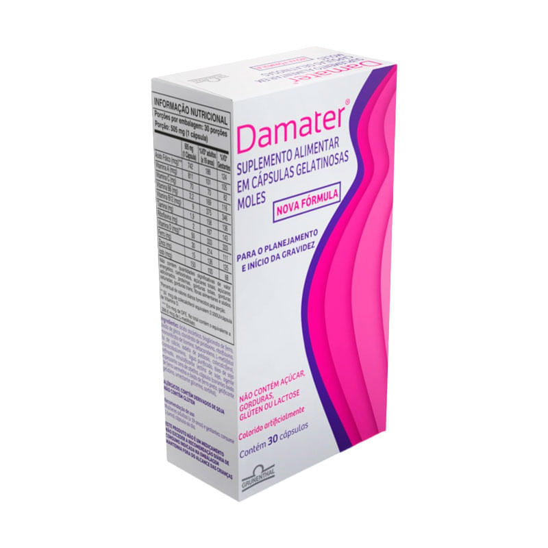 Suplemento Alimentar Damater 30 Cápsulas Gelatinosas Moles | Farmácia ...