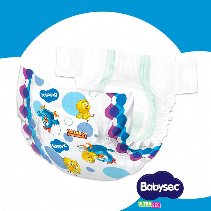 Fralda Babysec Ultrasec Mega Galinha Pintadinha M 38 Unidades ...