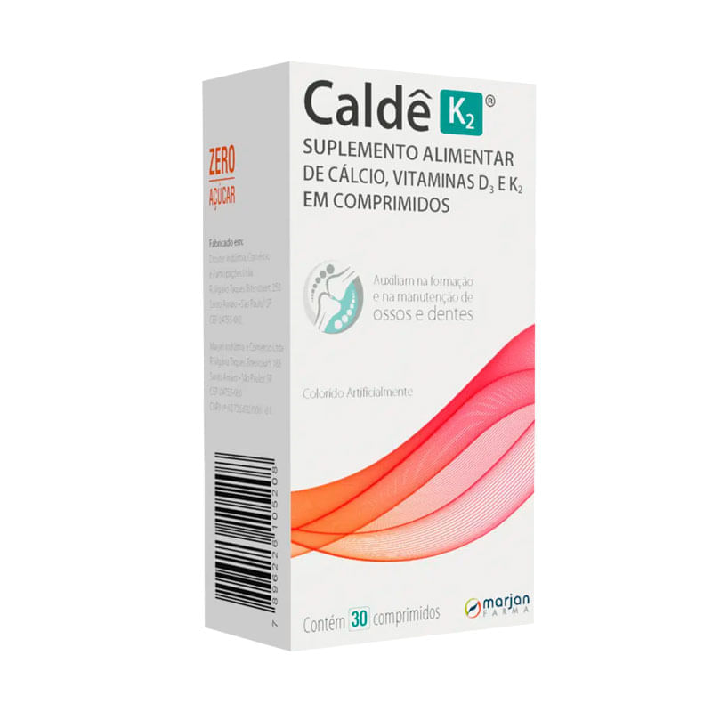 Suplemento Alimentar Caldê K2 30 Comprimidos - Na Drogal