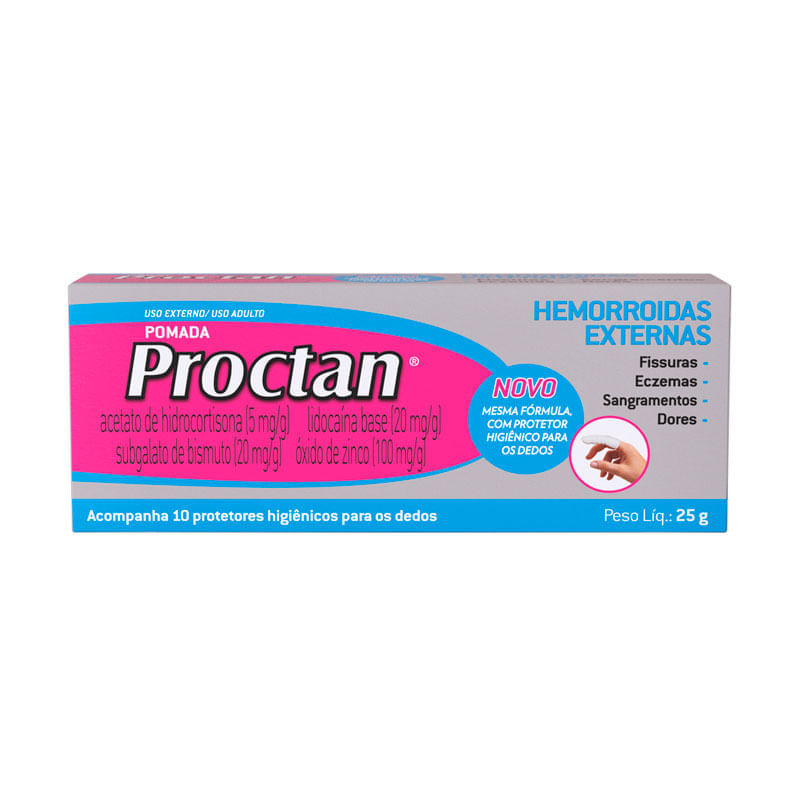 Proctan Pomada 25g + Protetor Higiênico para os Dedos | Farmácia Online ...