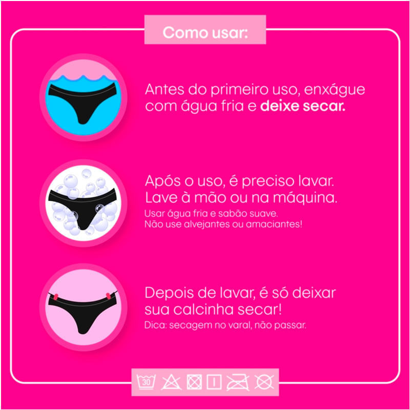 Calcinha Absorvente Menstrual Intimos Short Fluxo Intenso XG