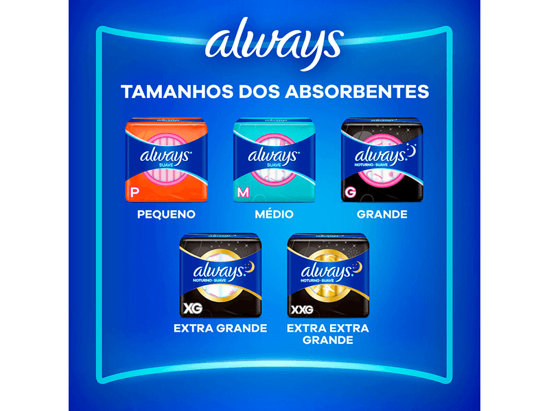 Absorvente Always Noturno Seca Com Abas Tamanho G 8 Unidades - Farmácia ...
