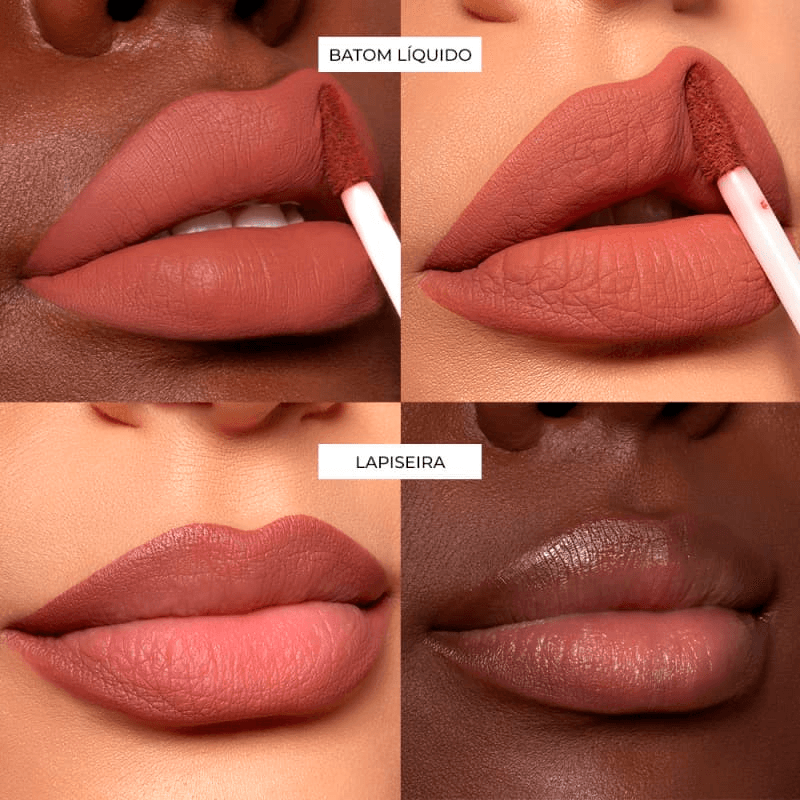 Kit Lipkit Vult Batom Líquido Matte Nano HD Bronze 5ml + Lapiseira ...