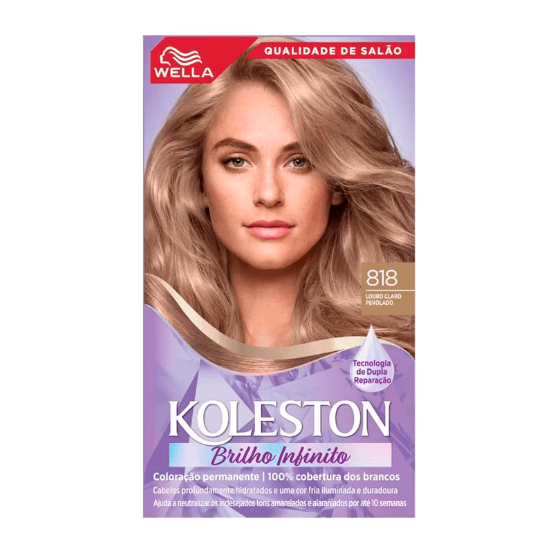 Coloração Koleston Brilho Infinito Louro Claro Perola 818 - Farmácia ...