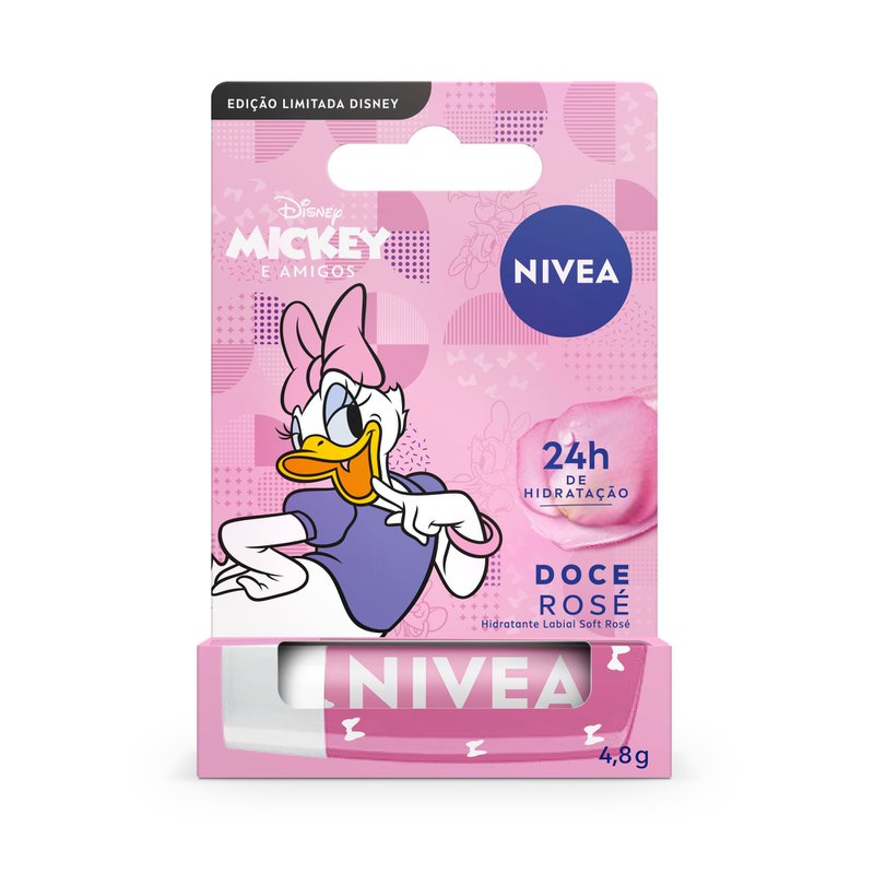 Hidratante Labial Nivea Margarida Doce Rosé Disney Mickey e Amigos 4,8g ...
