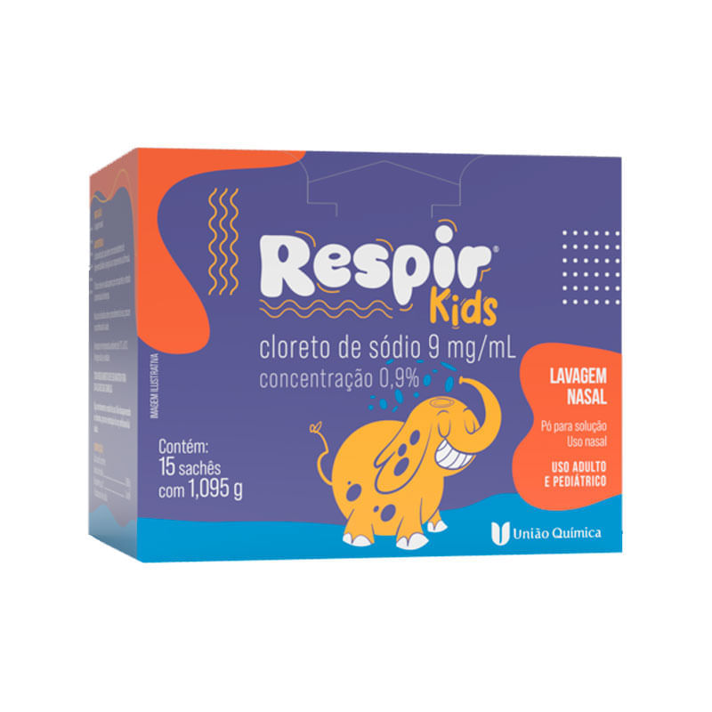 Respir Kids 9mg/ml Pó para Solução Nasal 15 Sachês 1,095g Cada ...