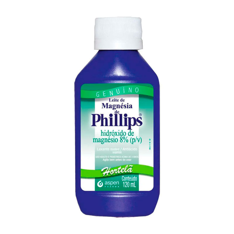 Leite de Magnésia Phillips Sabor Hortelã 120ml | Farmácia Online Drogal