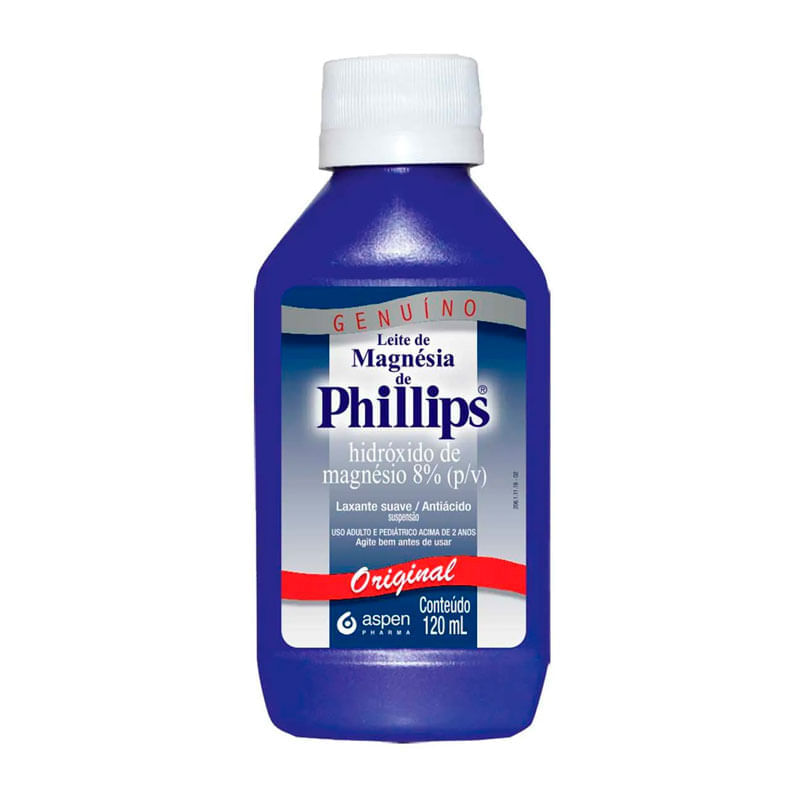 Leite de Magnésia Phillips Sabor Tradicional 120ml | Farmácia Online Drogal