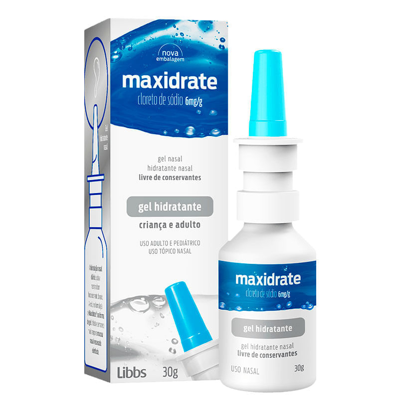 Maxidrate Gel Nasal 30g - Para que Serve, Preço: Drogal