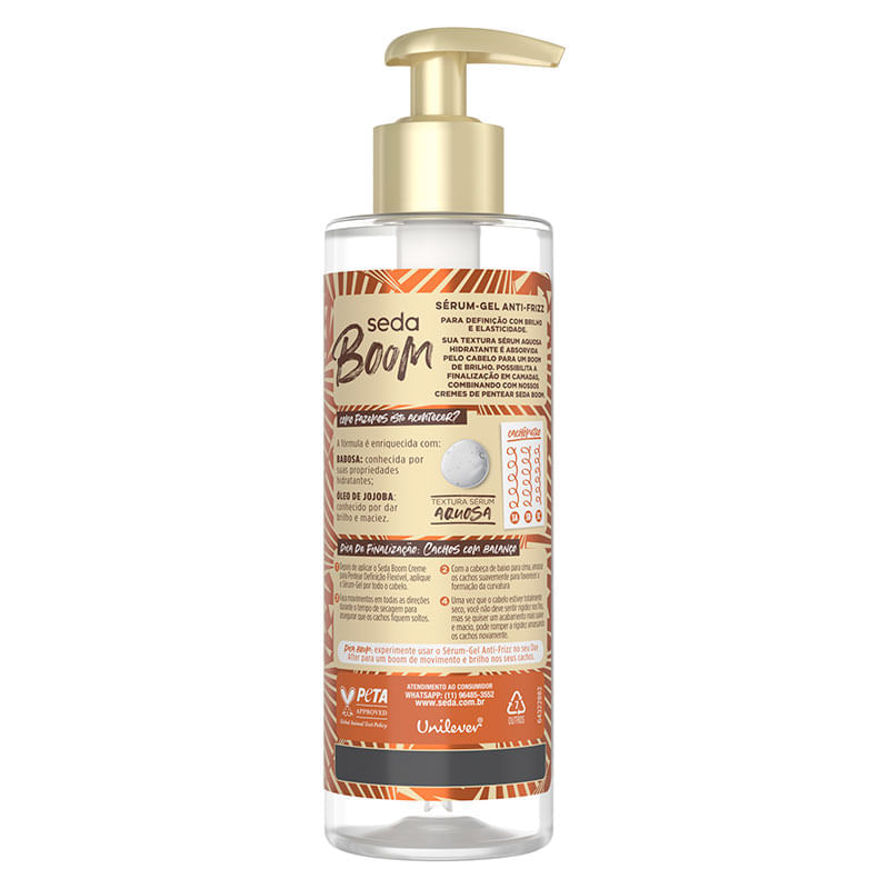Sérum-Gel Anti-Frizz: Seda Boom Definição Flexível 190ml
