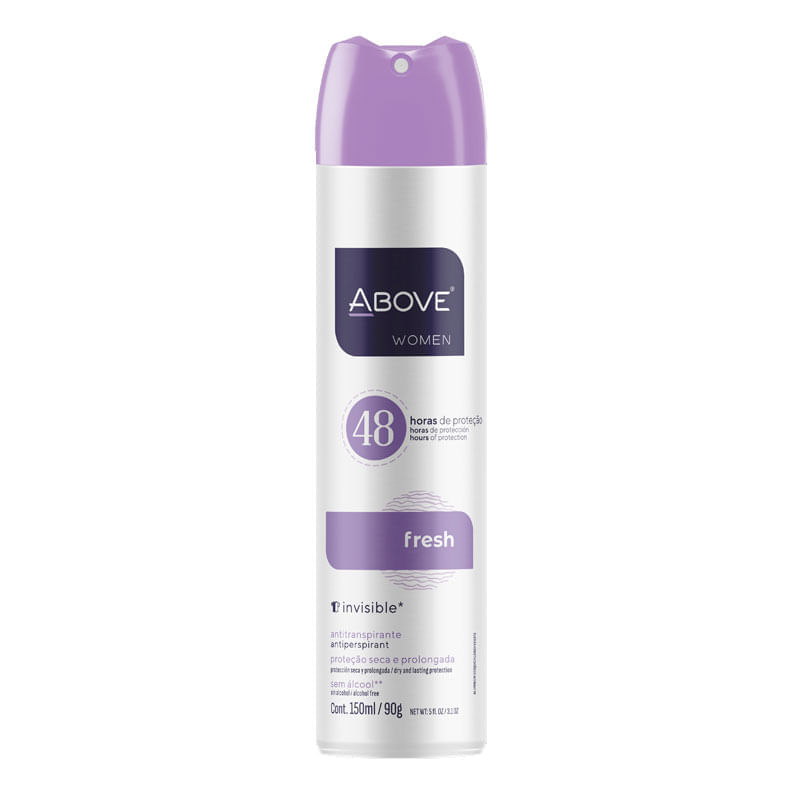 Desodorante Antitranspirante: Above Feminino Fresh 150ml