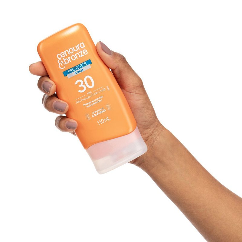 Protetor Solar Cenoura e Bronze FPS30 110ml | Farmácia Online Drogal