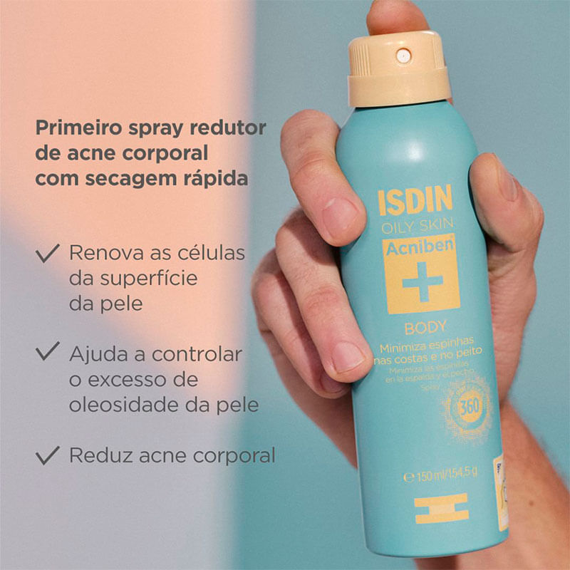 Spray Corporal Antiacne Isdin Oily Skin Acniben+ | Drogal
