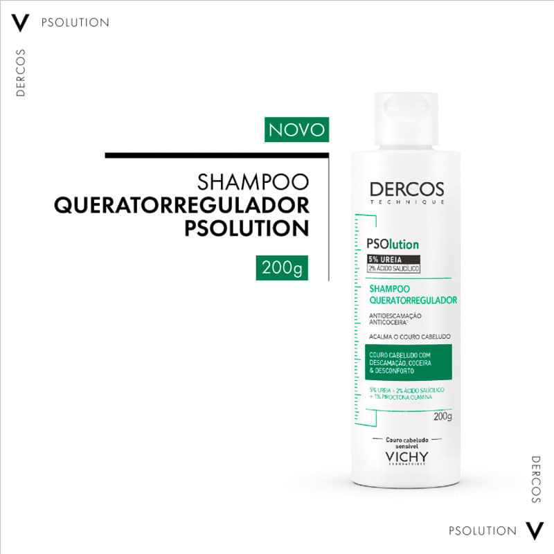Shampoo Queratorregulador Vichy Dercos PSOlution 200g | Farmácia Online ...