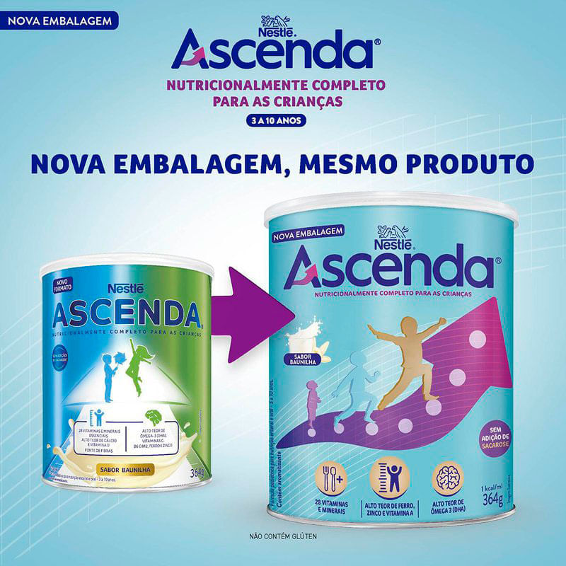 Suplemento Alimentar Infantil Ascenda Nestlé Baunilha - Drogal