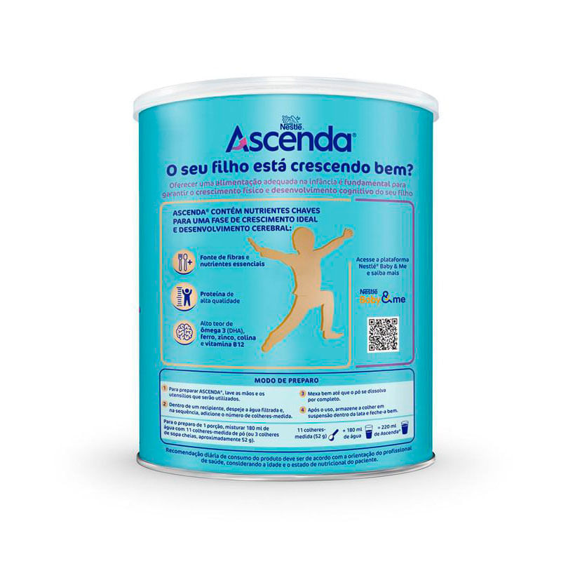 Suplemento Alimentar Infantil Ascenda Nestlé Baunilha - Drogal