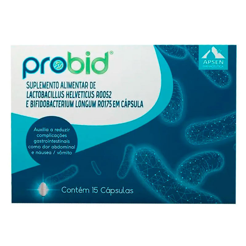 Probid 15 Cápsulas: Reduz Desconfortos Gástrico | Drogal