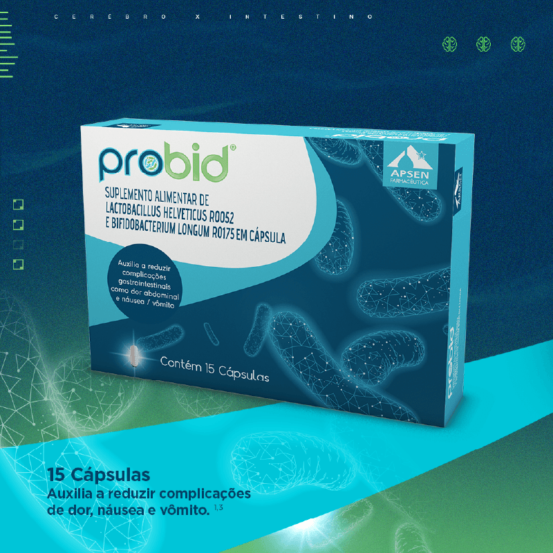 Probid 15 Cápsulas: Reduz Desconfortos Gástrico | Drogal
