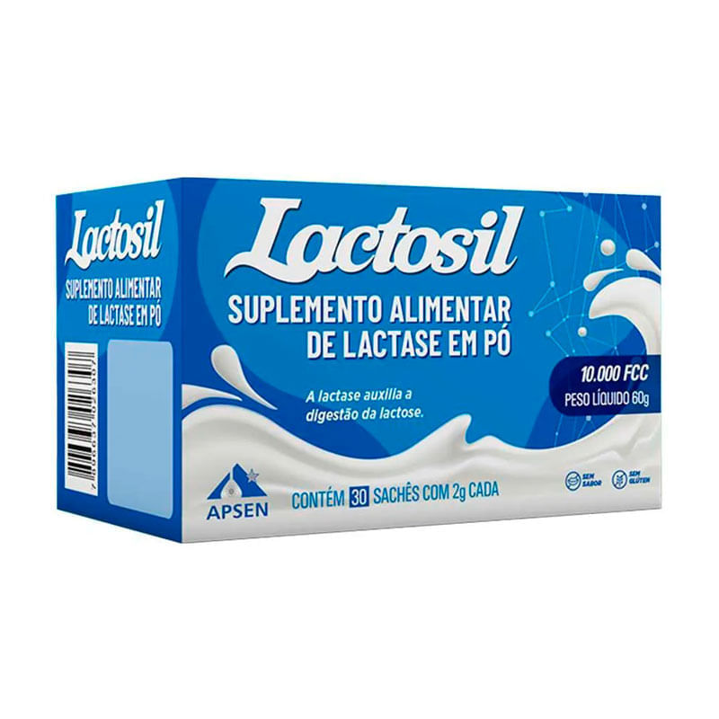 Suplemento Alimentar Lactosil 10.000 FCC Sem Sabor 30 Sachês 2g ...