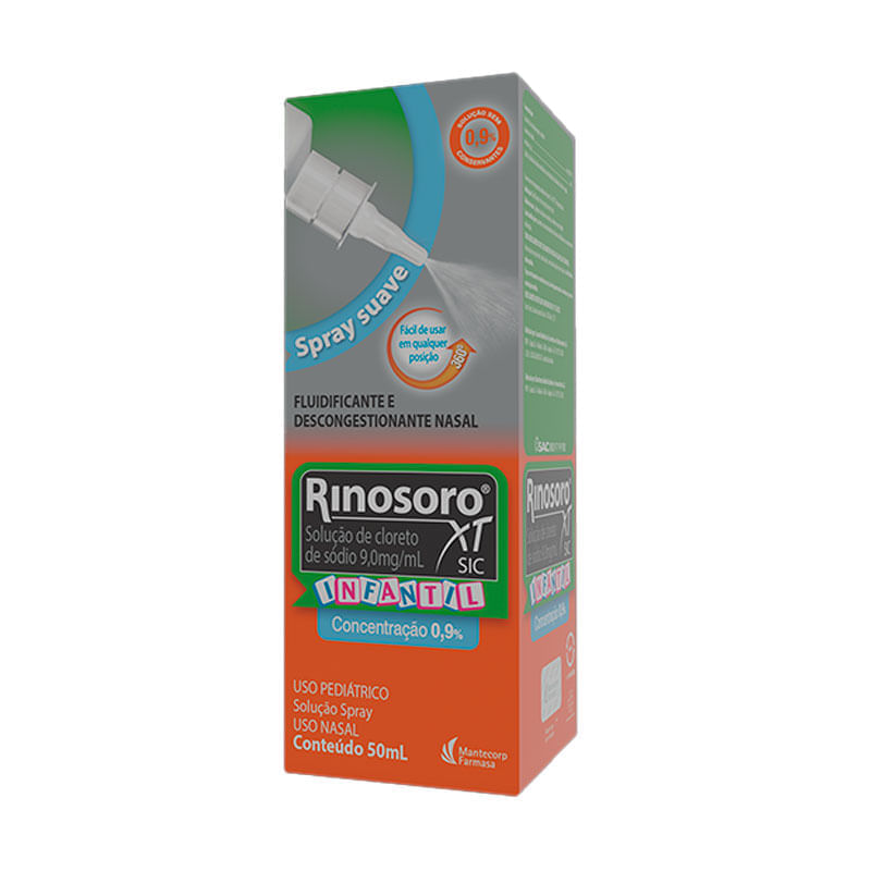 Rinosoro XT Infantil 9,0mg/ml Solução Spray Nasal 50ml | Farmácia ...