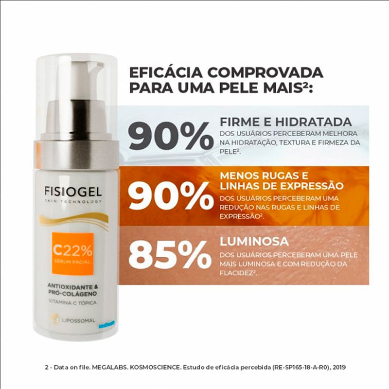 Sérum Facial Fisiogel C22% Antioxidante e Pró-Colágeno 30ml | Farmácia Online Drogal