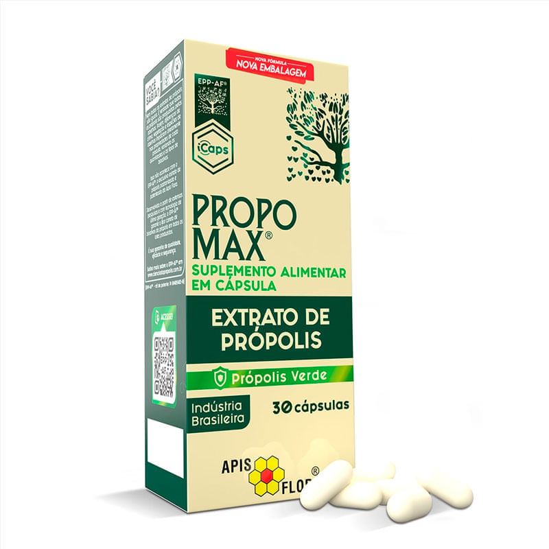 Suplemento Alimentar Propomax Extrato de Própolis 30 Cápsulas ...
