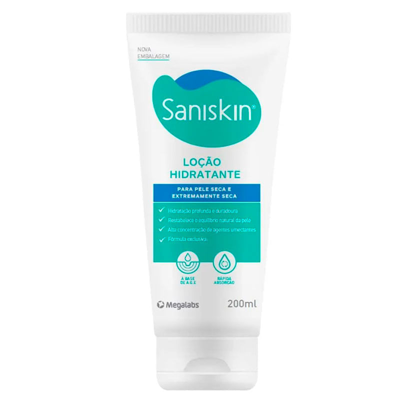 Loção Hidratante Corporal Saniskin 200ml | Farmácia Online Drogal