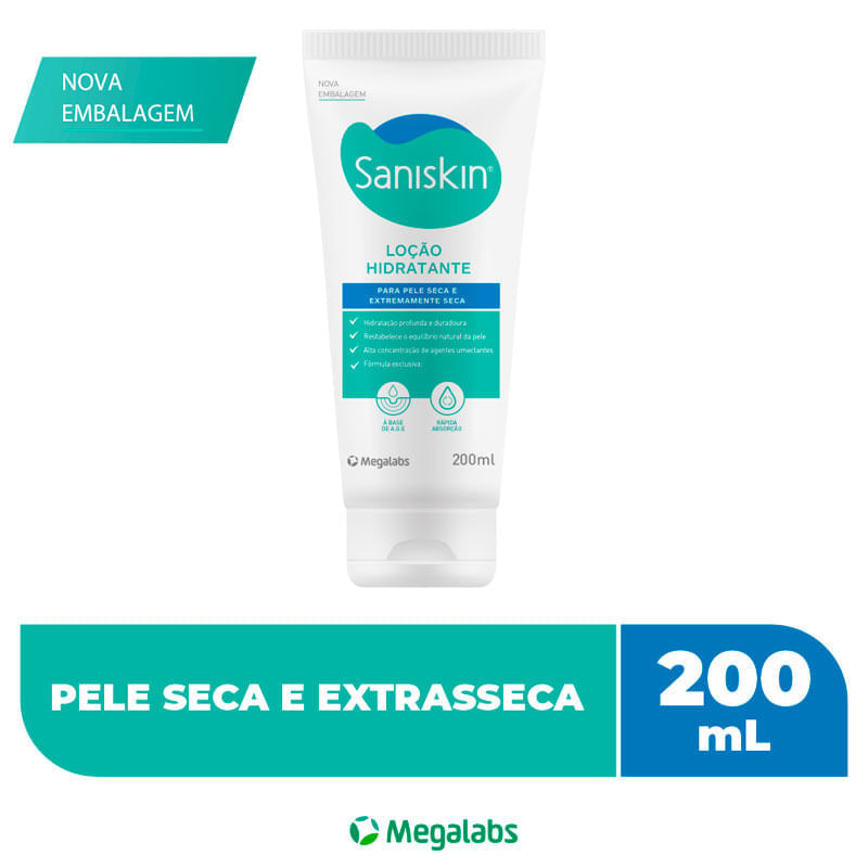 Loção Hidratante Corporal Saniskin 200ml | Farmácia Online Drogal