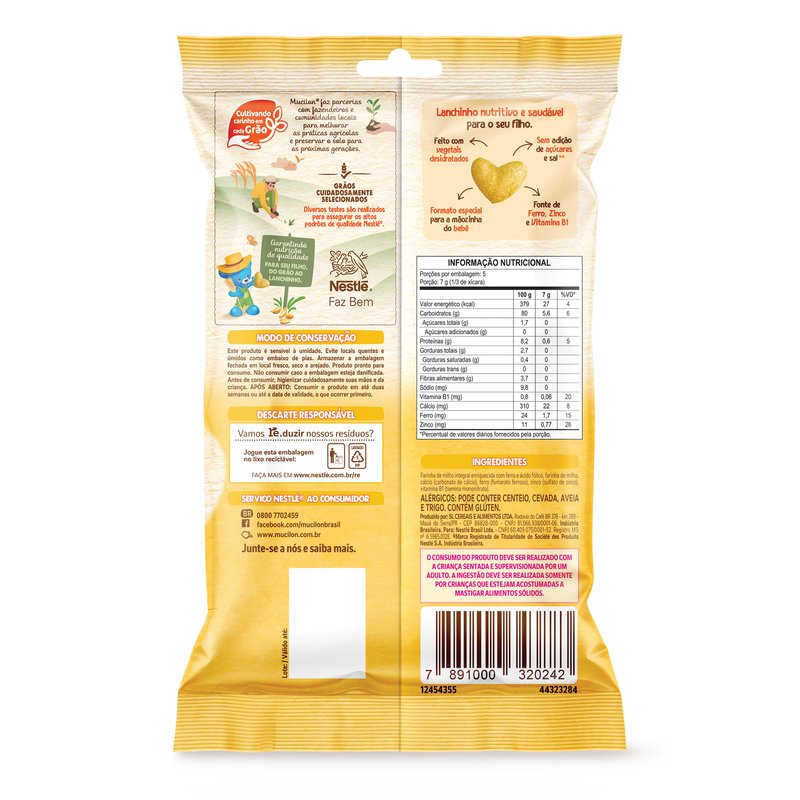 Snack Mucilon Meu Primeiro Lanchinho Sabor Milho 35g