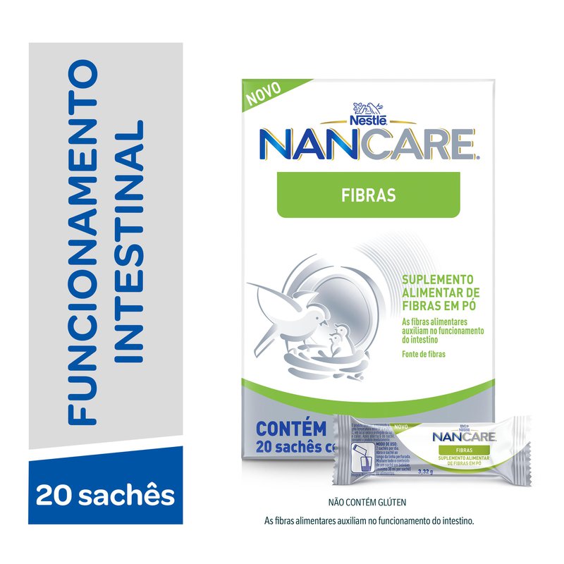 Suplemento Alimentar Nancare Fibras 20 Sachês 3,32g Cada | Drogal