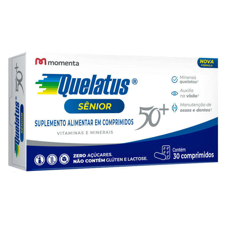 Suplemento Alimentar Quelatus Sênior 50+ 30 Comprimidos | Farmácia ...