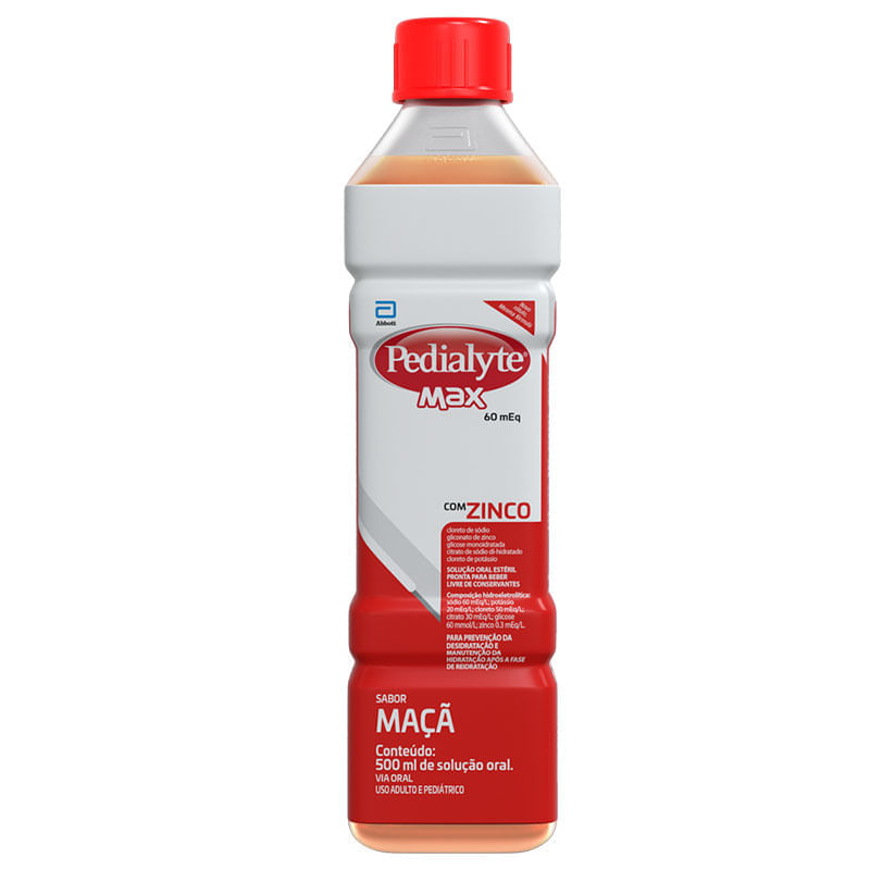 Pedialyte Max Sabor Maçã 500ml | Farmácia Online Drogal