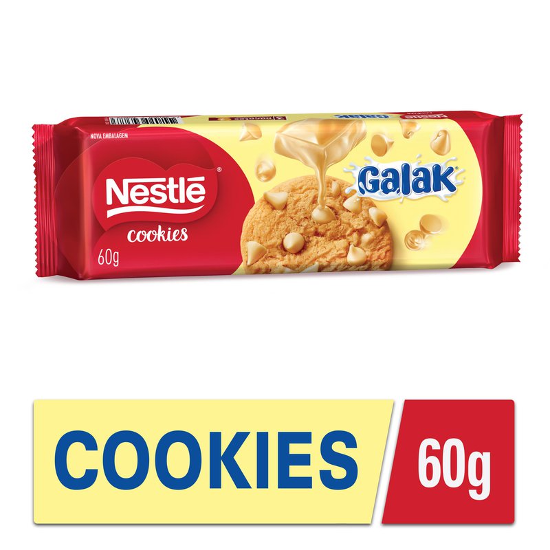 Cookie Galak Nestlé Gotas de Chocolate Branco 60g | Drogal