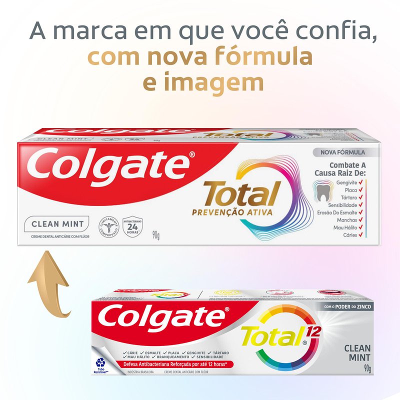 Colgate Total 12 Clean Mint 4 Unidades 90g Cada | Drogal