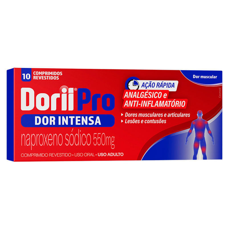 DorilPro 550mg Dor Intensa 10 Comprimidos Revestidos | Farmácia Online ...