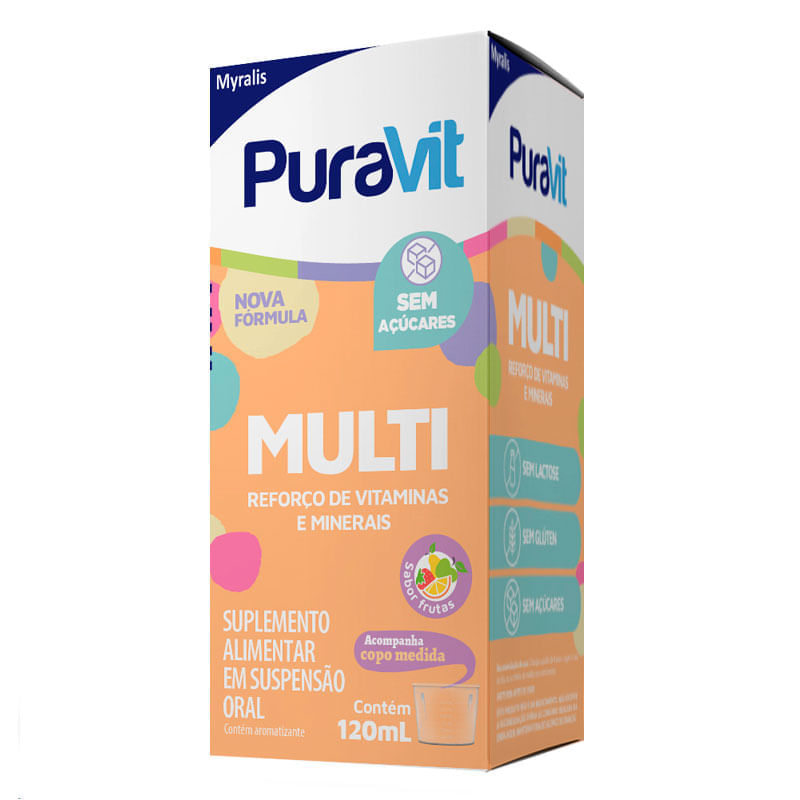 Suplemento Alimentar PuraVit Multi Solução Oral Sabor Frutas 120ml ...
