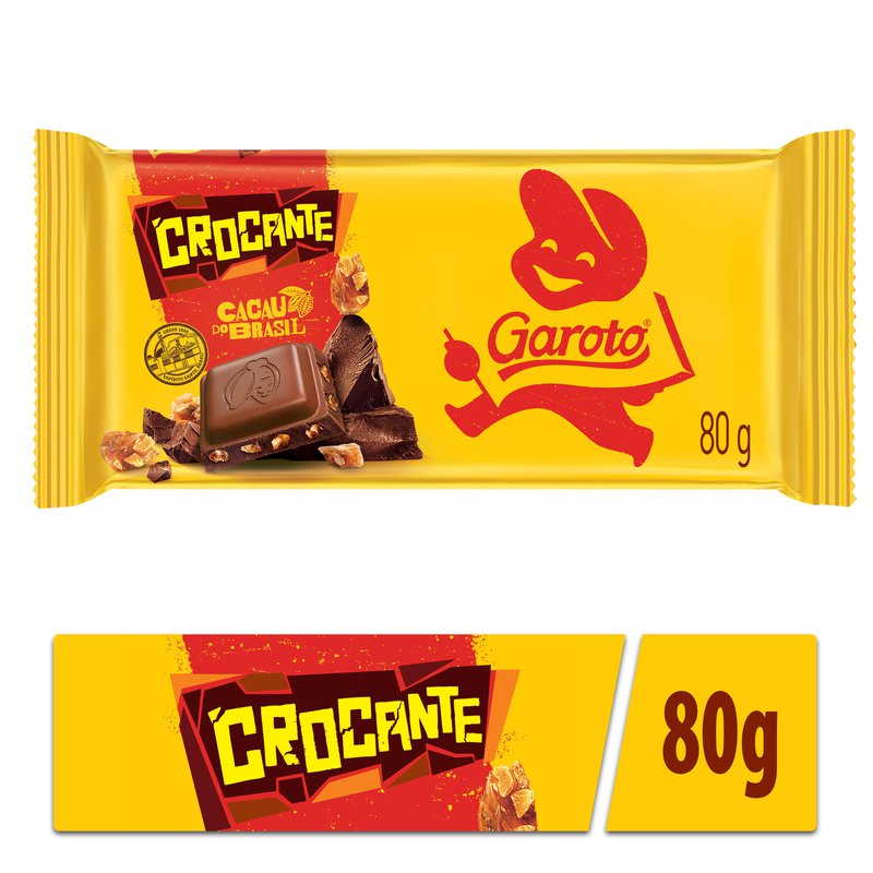 Chocolate Garoto Crocante 80g | Farmácia Online Drogal