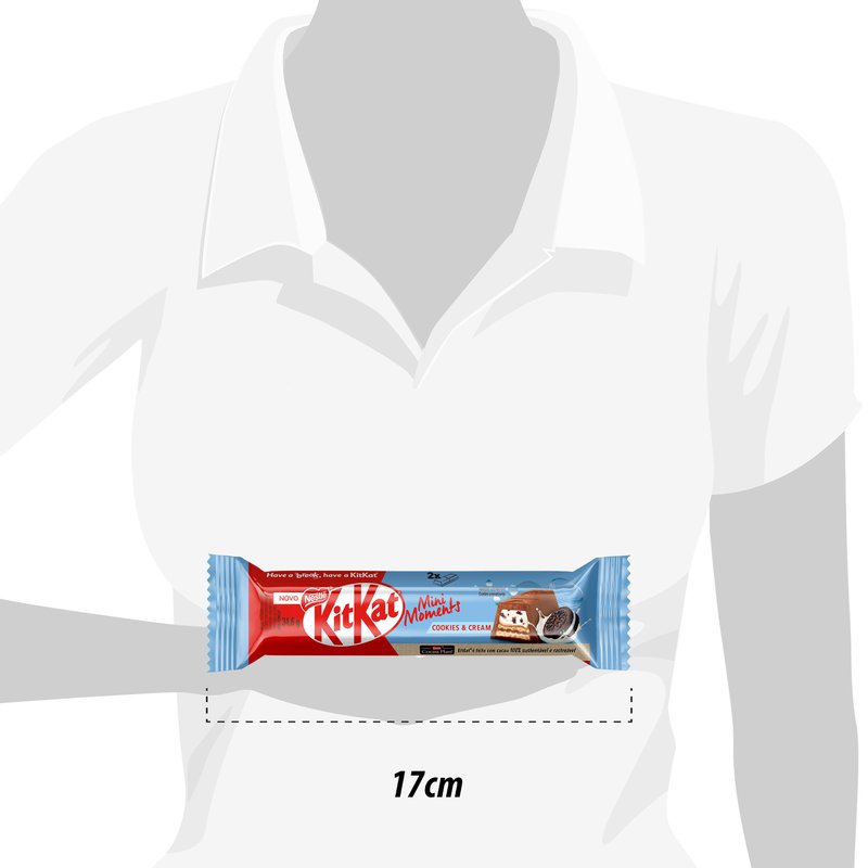 Chocolate Nestlé KitKat Mini Moments Cookies & Cream 34,6g | Farmácia ...